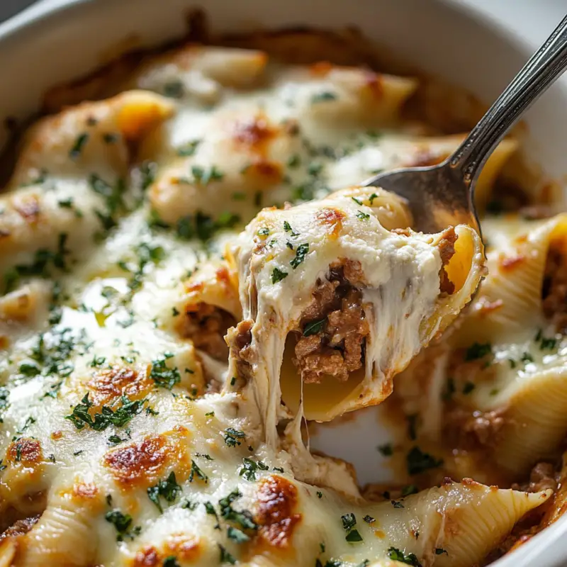 Creamy Ricotta Beef Stuffed Shells Recipe