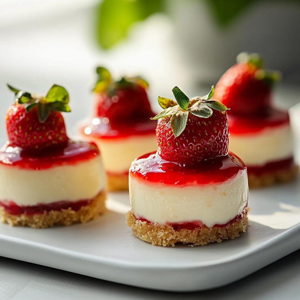 Delicious Mini Strawberry Cheesecakes Recipe