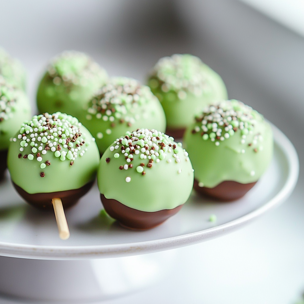 Chocolate Mint Cake Pops