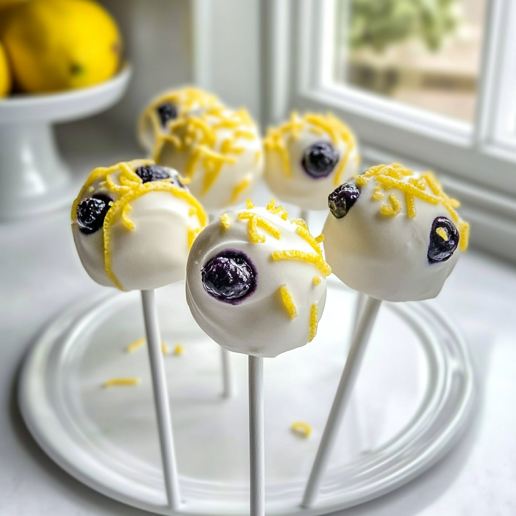 Lemon Blueberry Cake Pops