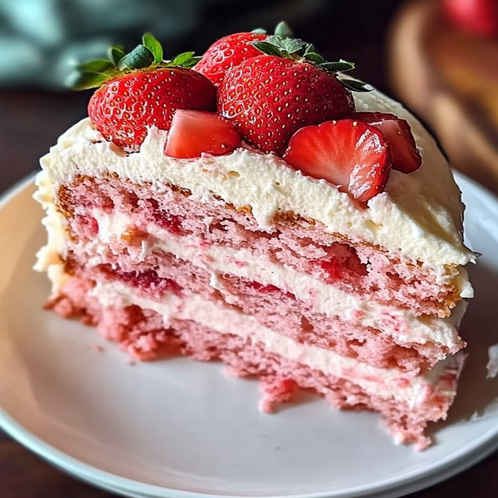 Best Strawberry Cake Ever
