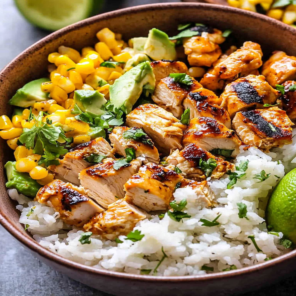 Honey Chipotle Chicken Rice Bowls