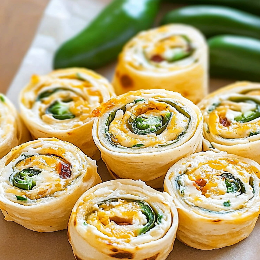 Jalapeno Popper Cream Cheese Pinwheels with Tortillas