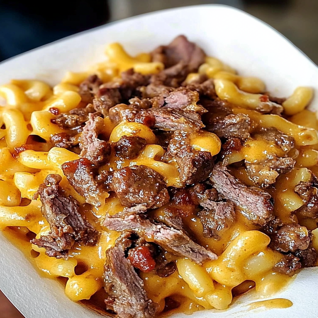 Father’s Day Mac and Cheese with beef