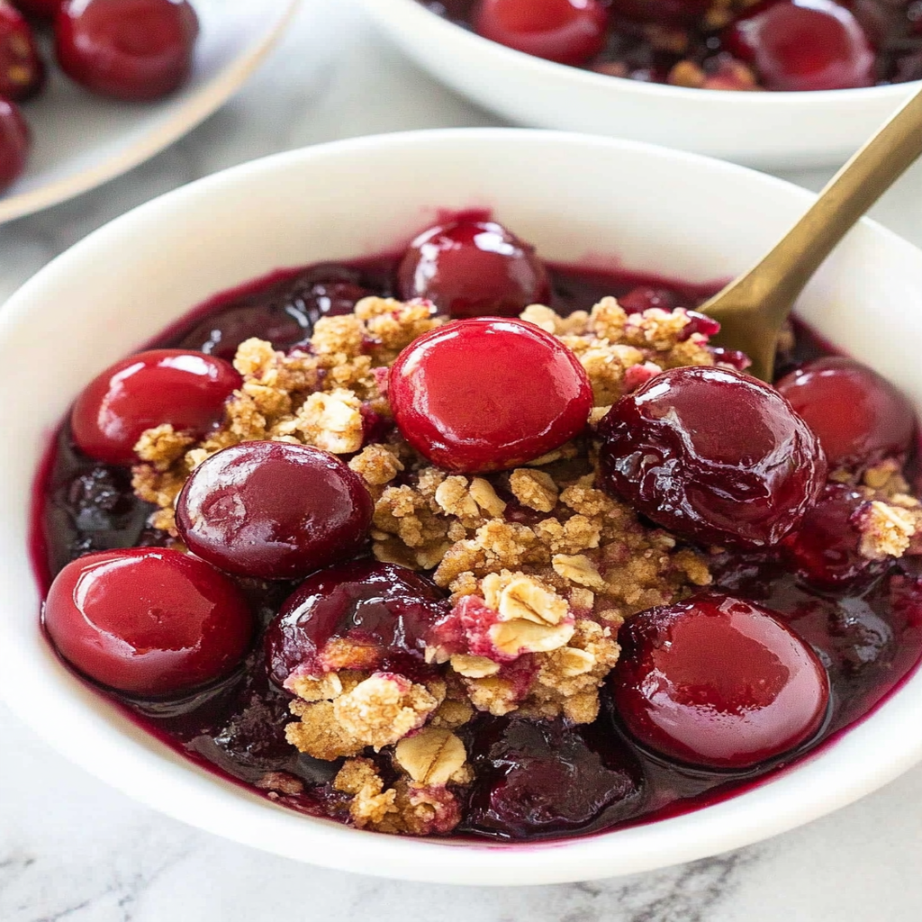 Fresh Cherry Crisp Recipe