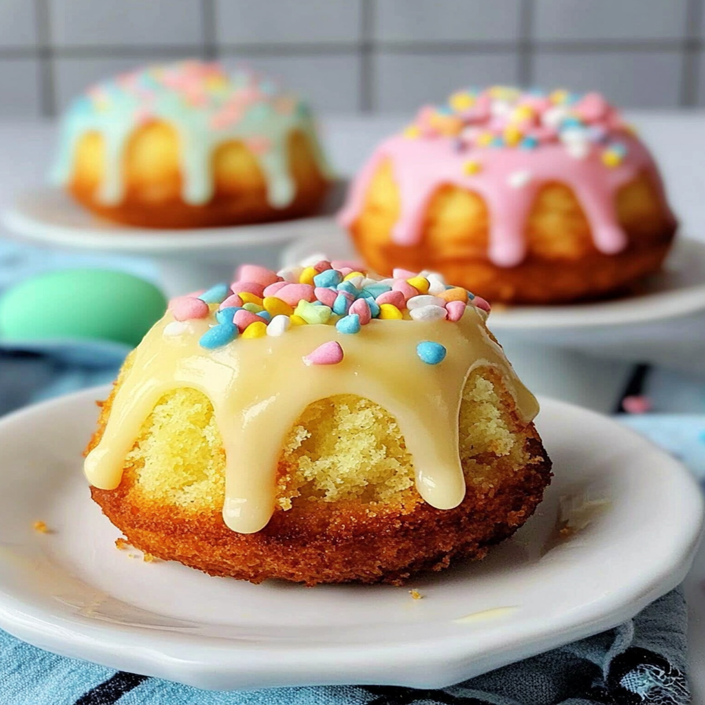 Mini Easter Bundt Cakes