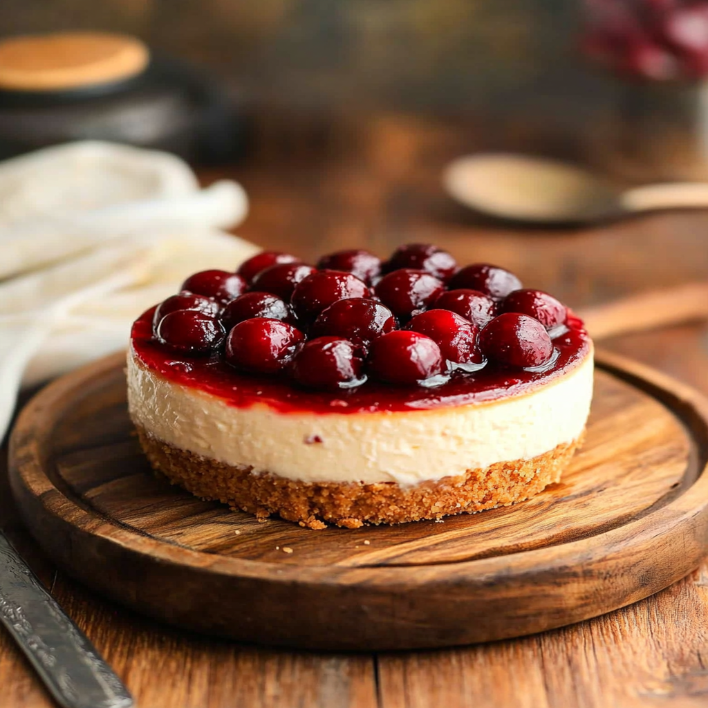 No Bake Cheesecake Parfait with Cherry Pie Filling