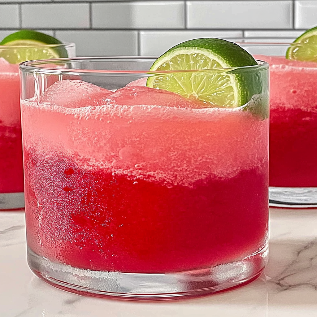 Raspberry Lime Summer Drink No Alcohol Frozen Mocktail