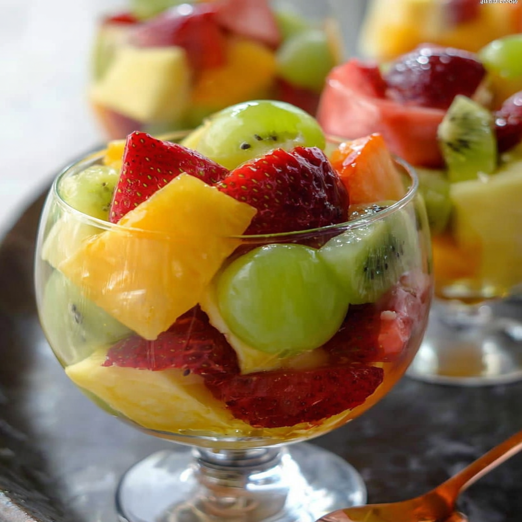 Fruit Cups with Honey-Lime Dressing