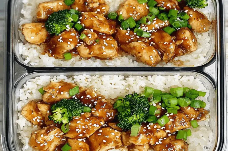 Lunch Box Rice and Chicken Bowls