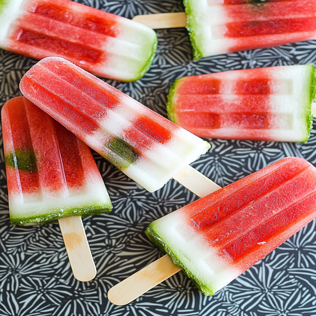 Watermelon Coconut Pops for Kids