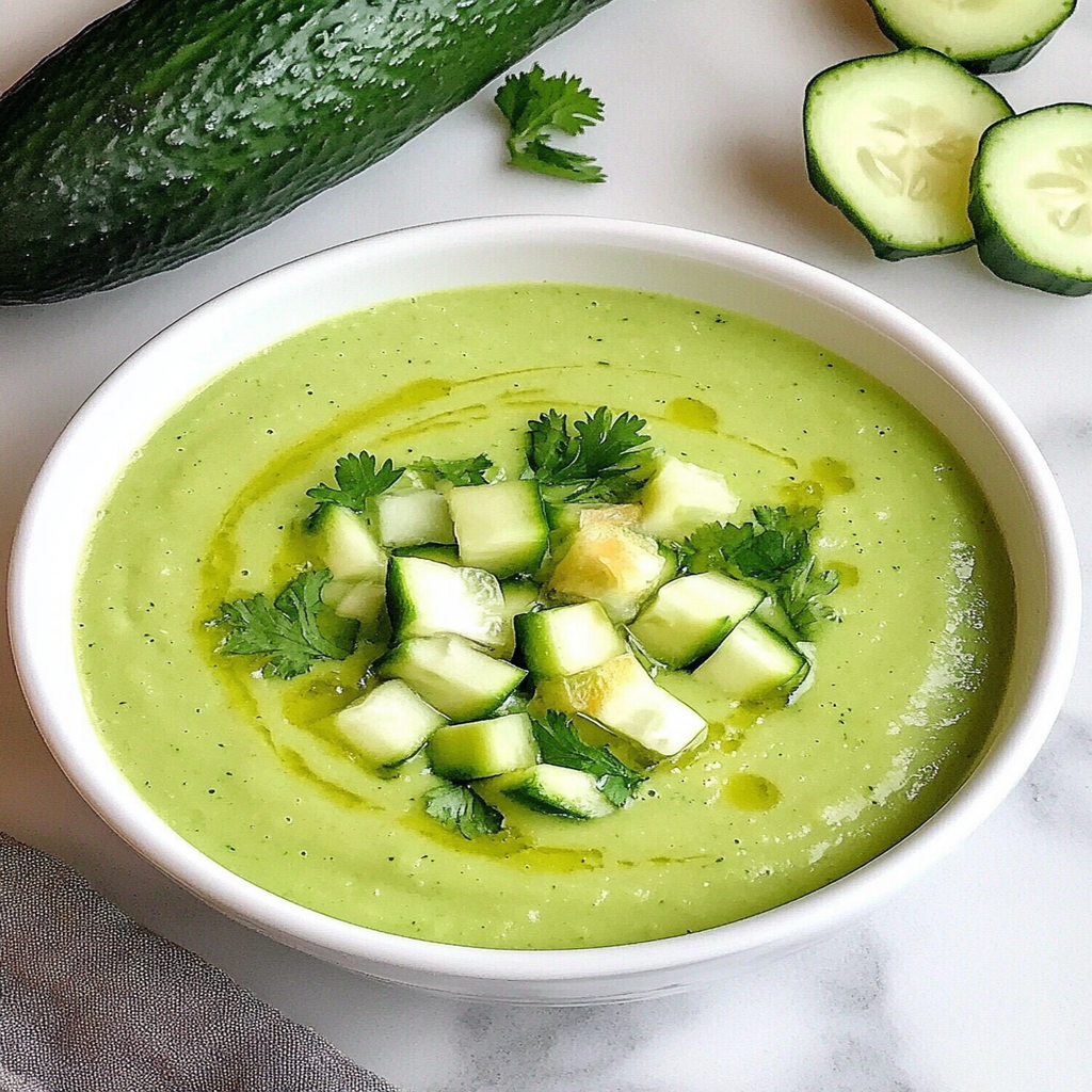 Chilled Avocado Cucumber Soup