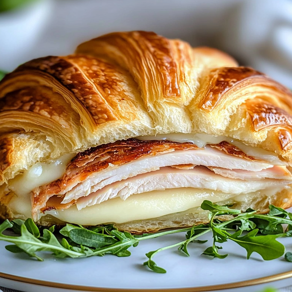 Croissant Sandwich Brunch with Turkey and Brie