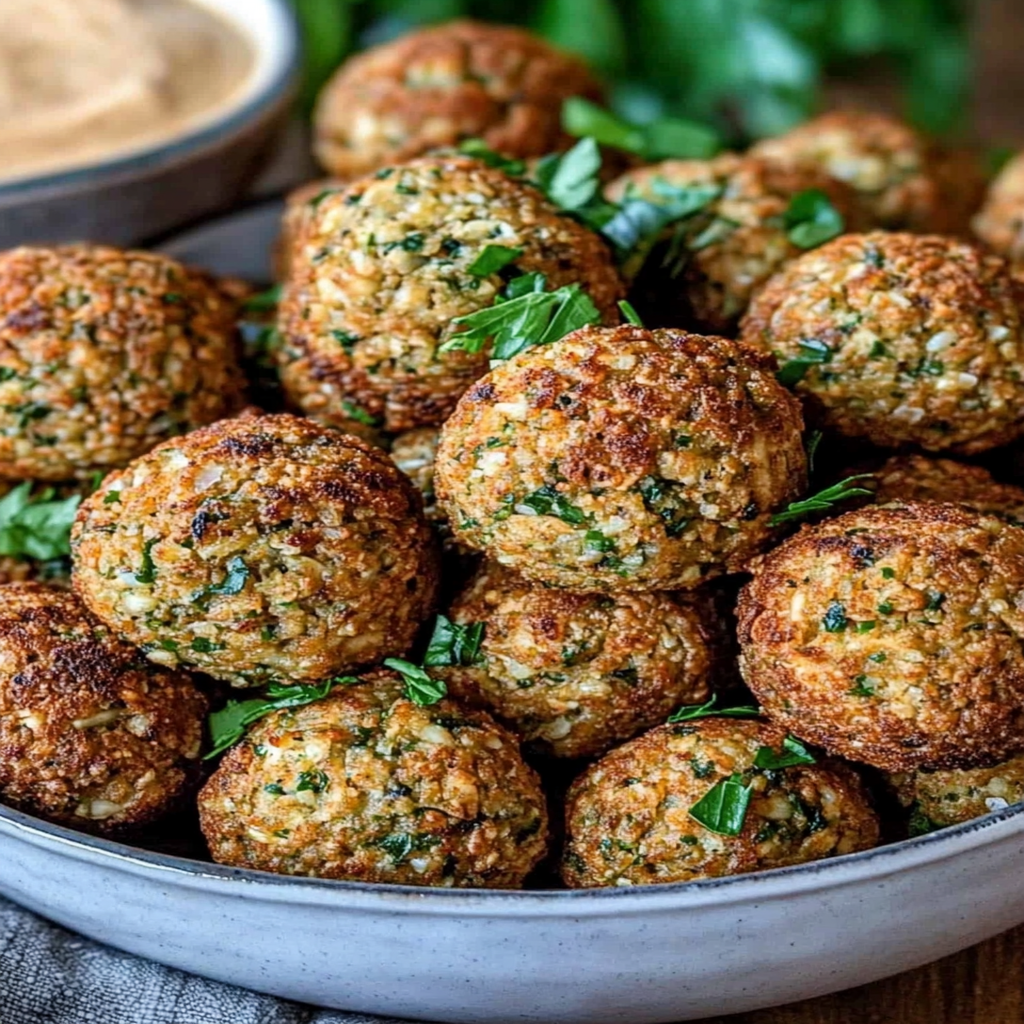 Falafel Balls with Tahini Sauce for Lunch Boxes