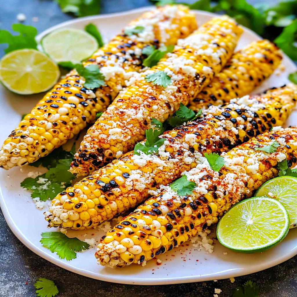 Grilled Elote Corn with Chili Lime