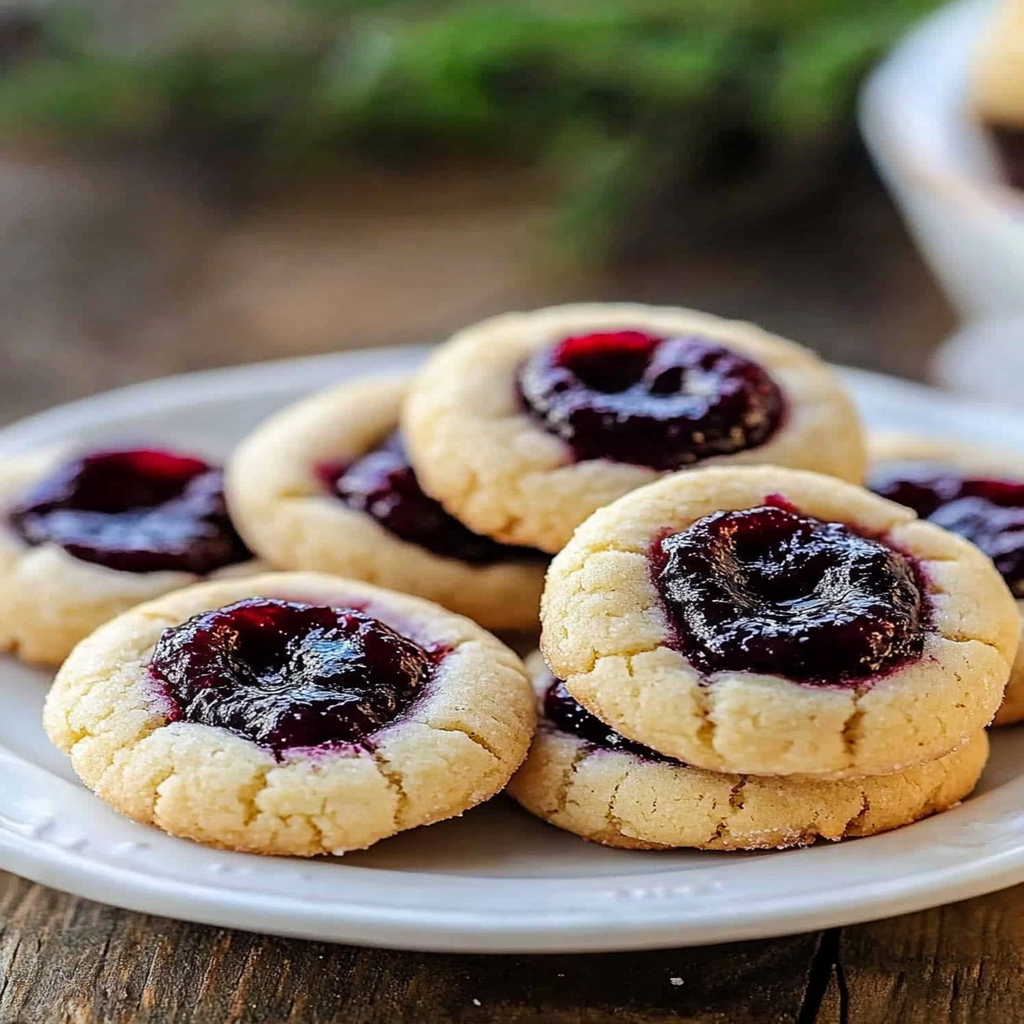 Huckleberry Recipes: Jam-Filled Thumbprint Cookies