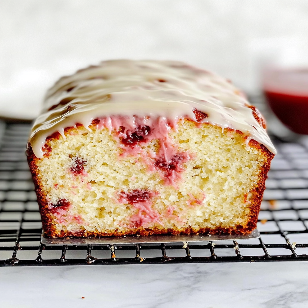 Neapolitan Loaf Cake with Ganache Glaze