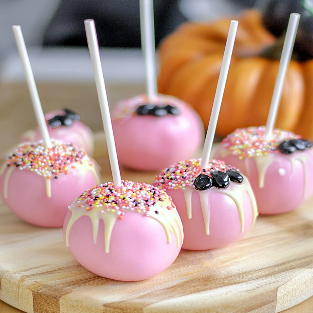 Pastel Halloween Candy Apples