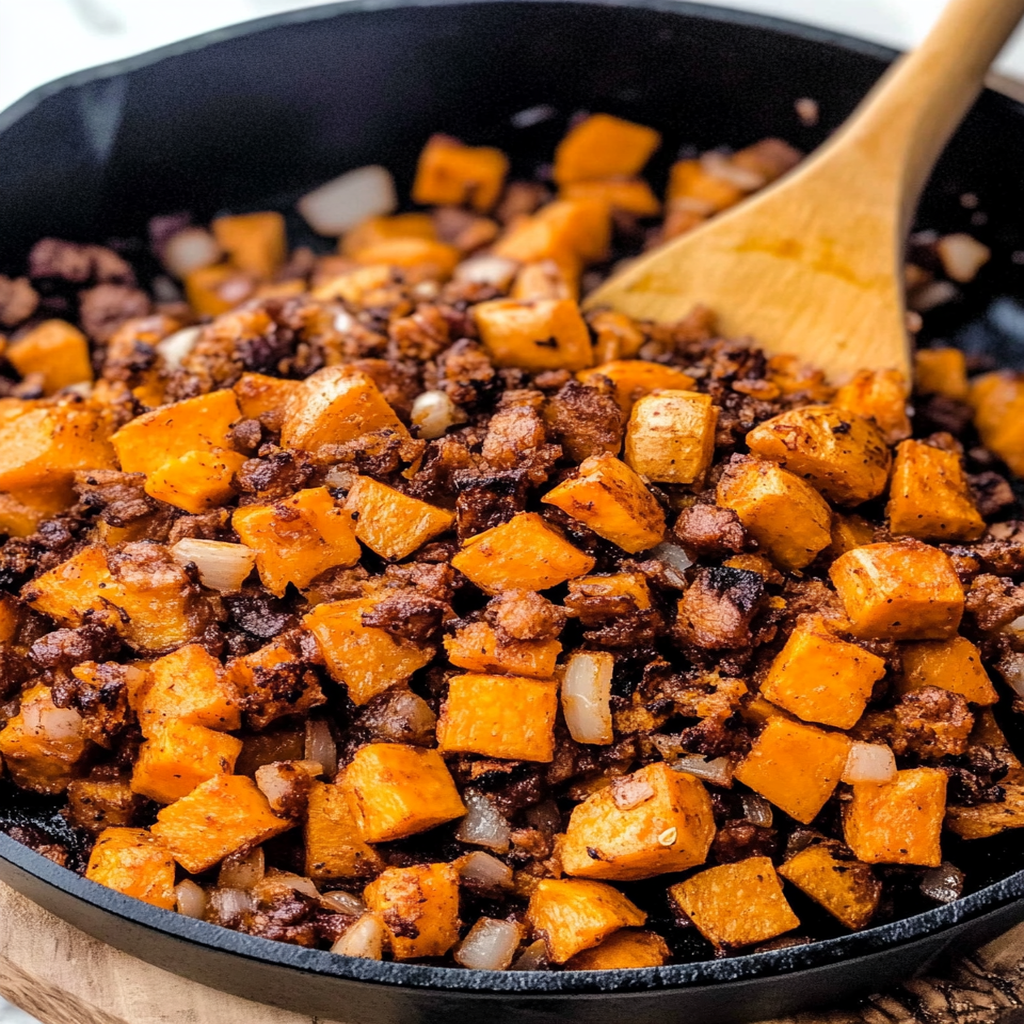 Sweet Potato Hash Camping Meal