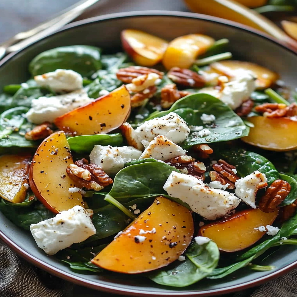 Autumn Spinach and Goat Cheese Salad