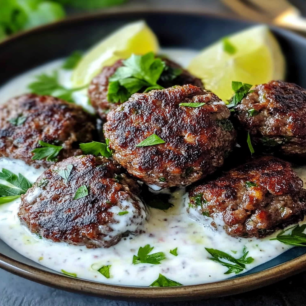 Beef Kofta with Yogurt Sauce