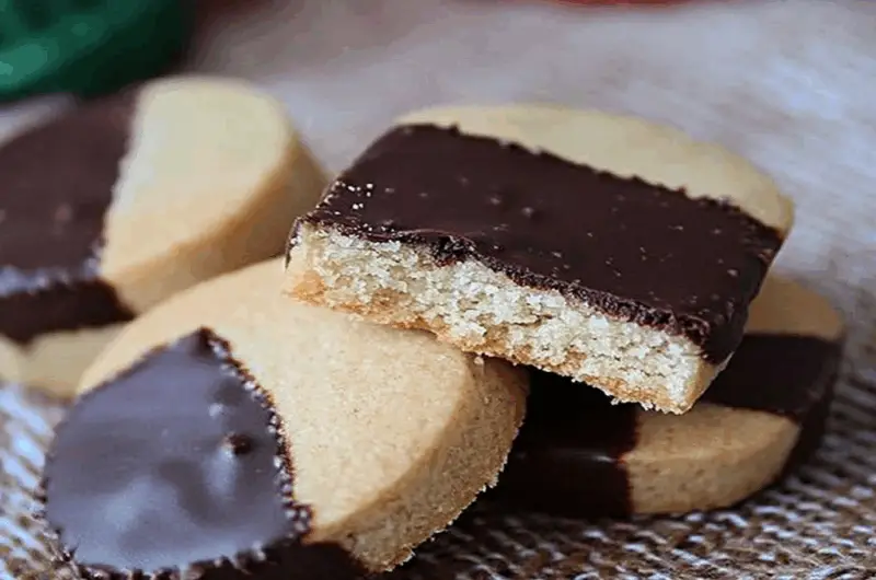 Chocolate Dipped Shortbread Cookies