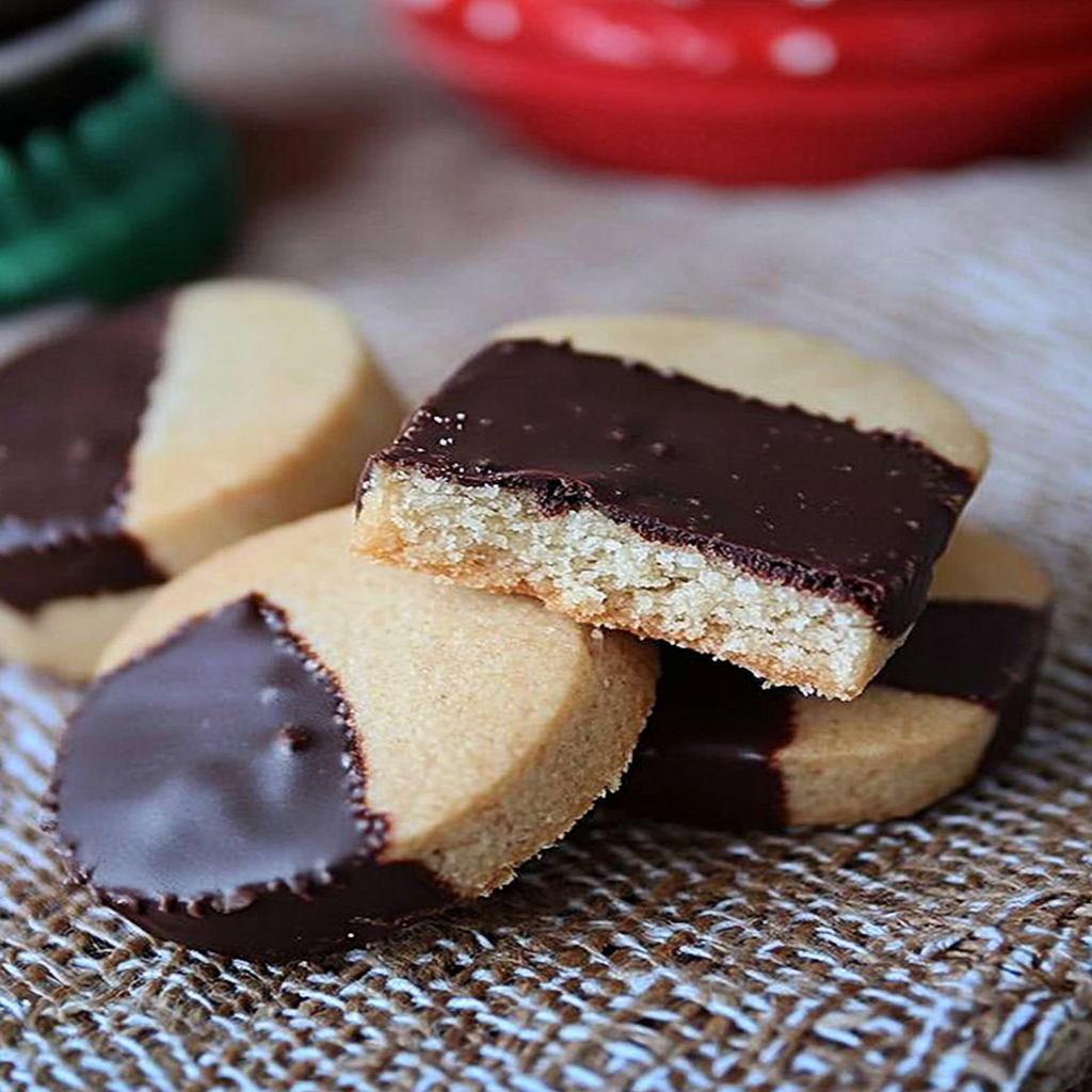 Chocolate Dipped Shortbread Cookies