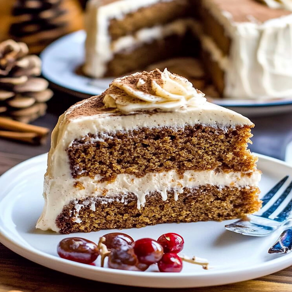 Gingerbread Cake with Cinnamon Cream Cheese Frosting