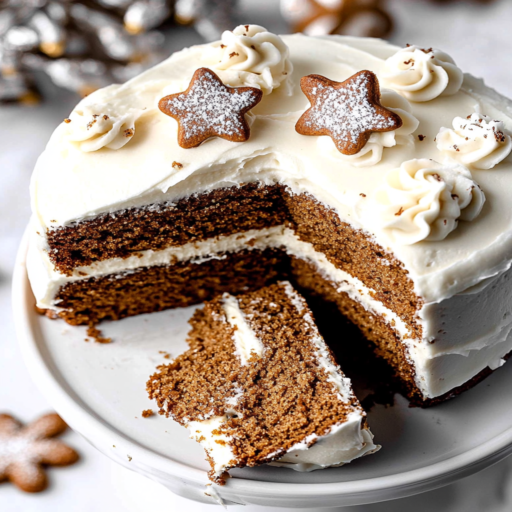 Gingerbread Cake with Cream Cheese Frosting