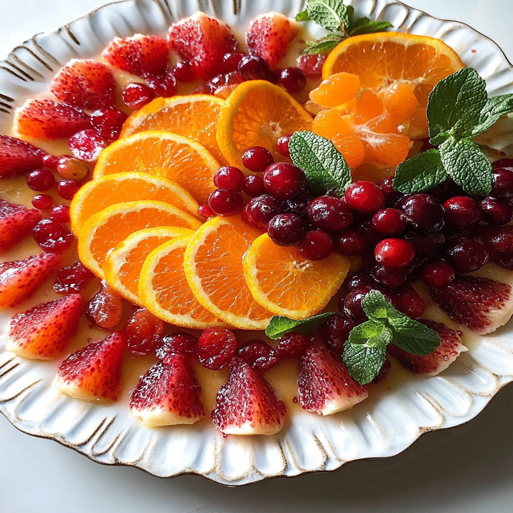 Cranberry and Orange Fruit Platter