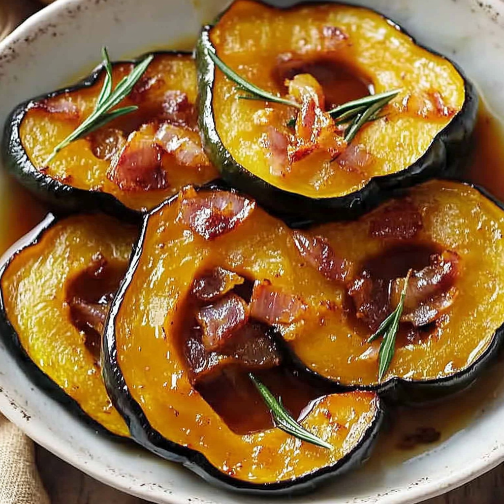 Roasted Acorn Squash With Maple Syrup