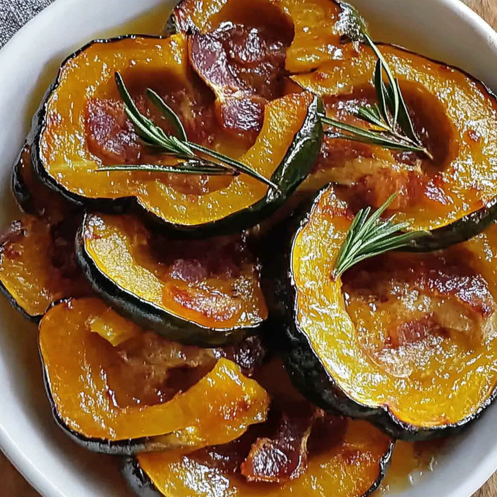 Roasted Acorn Squash With Maple Syrup