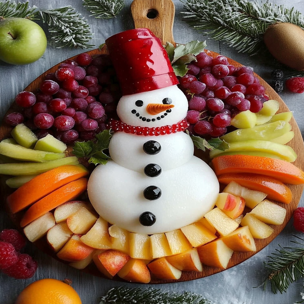 Snowman Fruit Platter