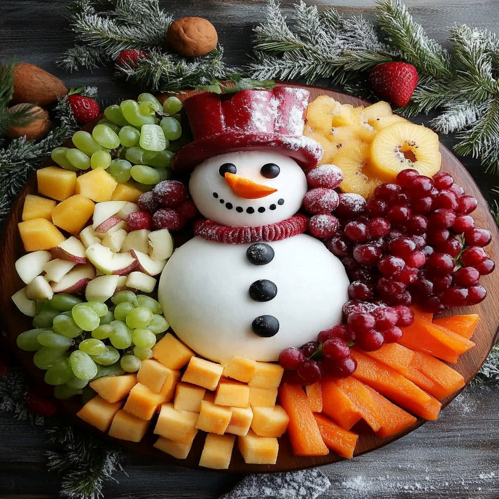 Snowman Fruit Platter