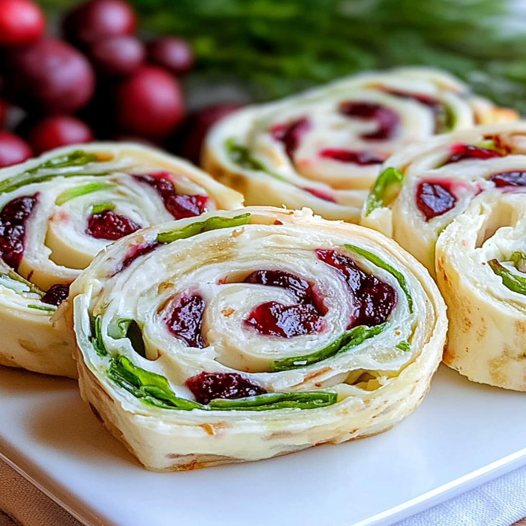 Cranberry Turkey Pinwheels