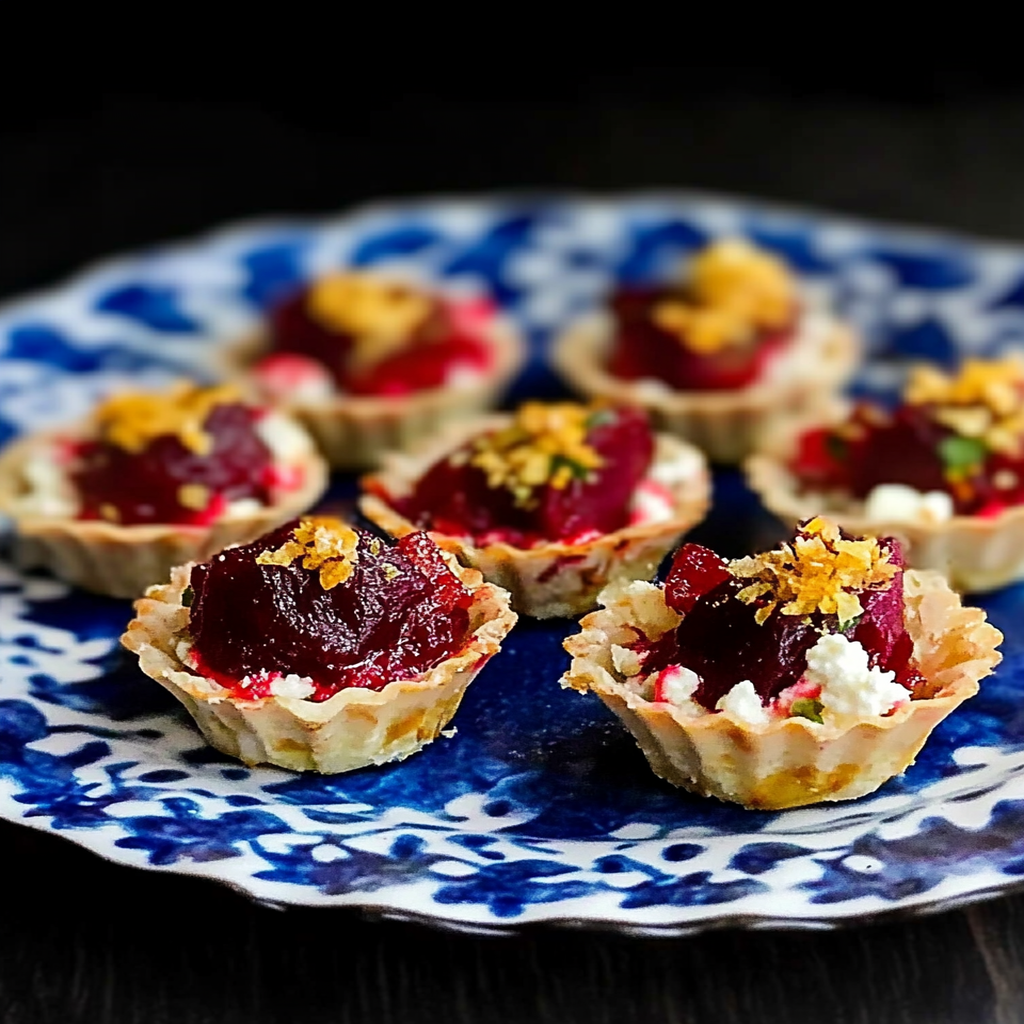 Roasted Beet and Goat Cheese Mini Cups