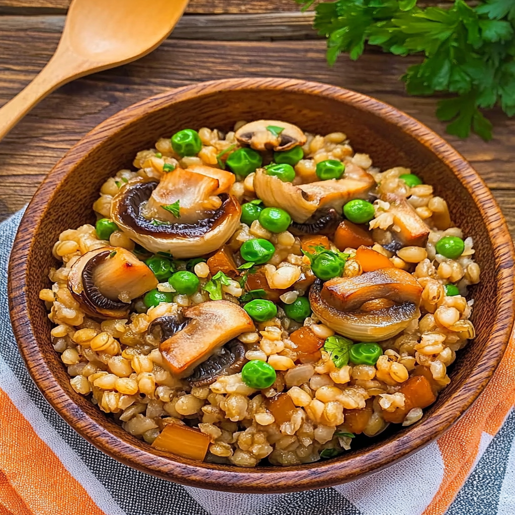 Wild Mushroom and Barley Pilaf Stuffed Onions