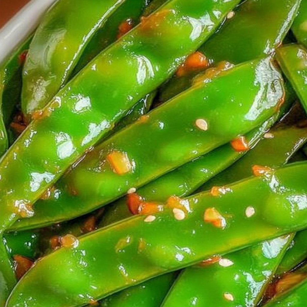 Ginger Soy Glazed Snow Peas