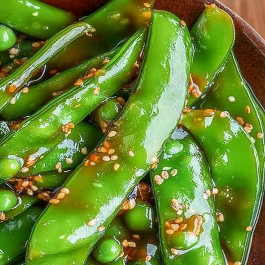 Ginger Soy Glazed Snow Peas