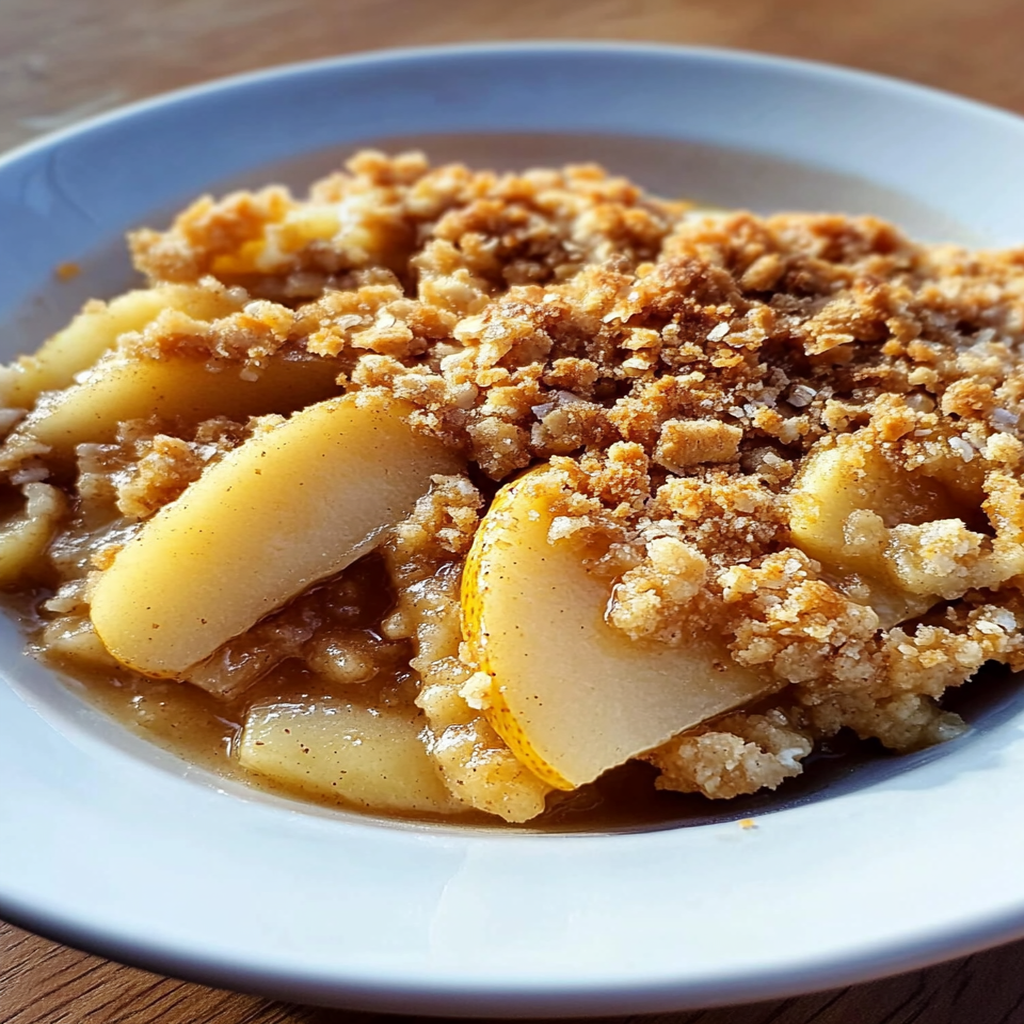 Pear and Ginger Crumble
