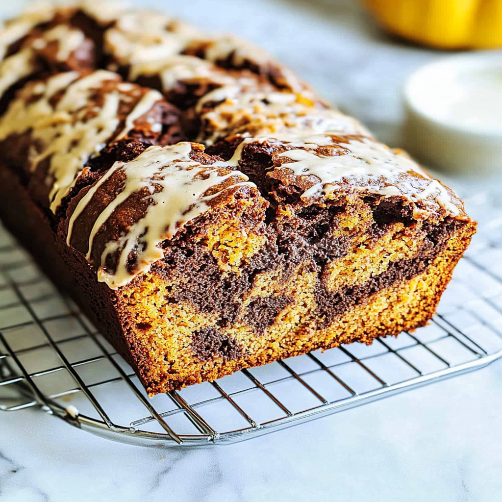 Pumpkin Chocolate Marble Loaf