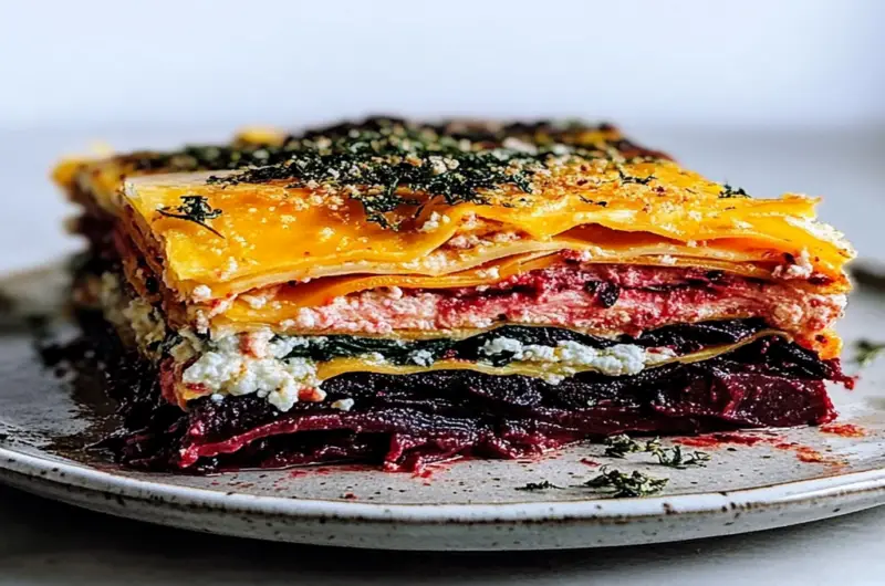 Roasted Beet and Goat Cheese Lasagna