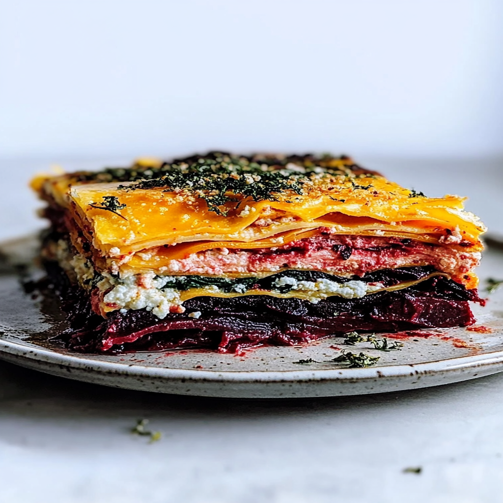 Roasted Beet and Goat Cheese Lasagna